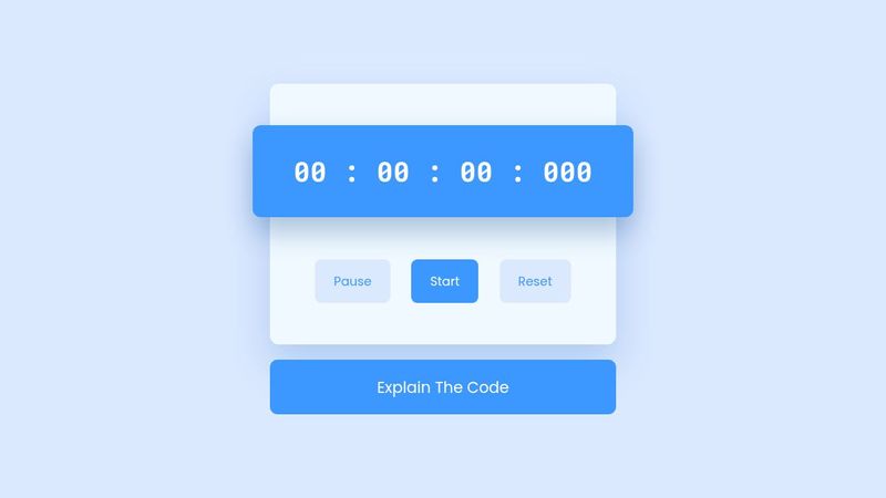Javascript Project 2 of 100 | Stopwatch