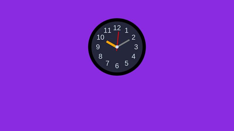 Analog Clock with HTML and CSS