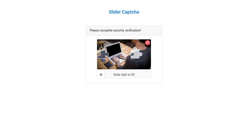 Slider captcha verification