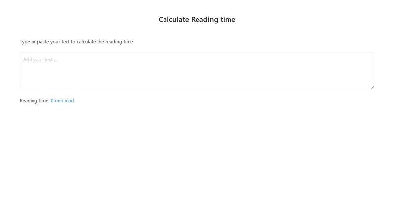 Calculate Reading Time - JavaScript