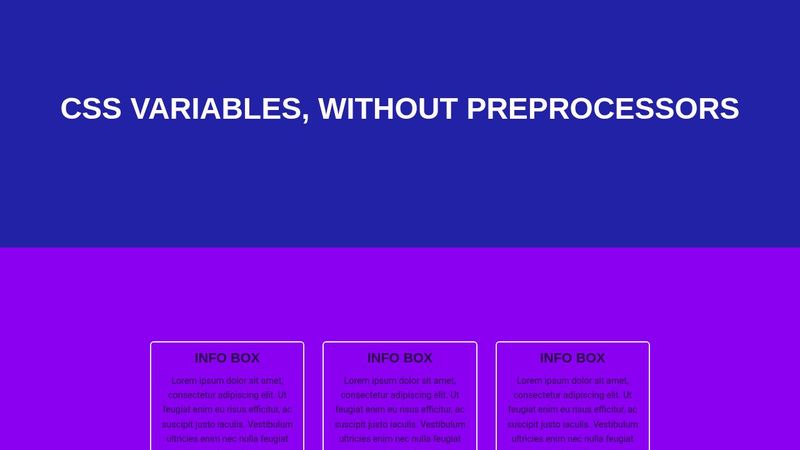 CSS variables, Without Preprocessors