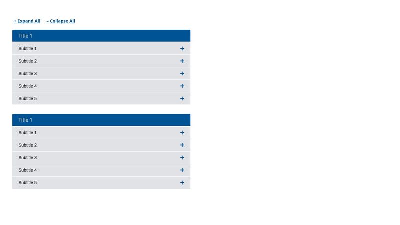 Vanilla JS Accordions