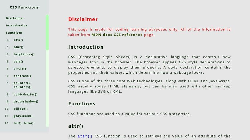 Technical Documentation Page