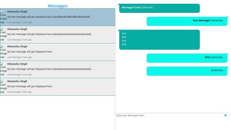 Responsive chat design by Himanshu Singh
