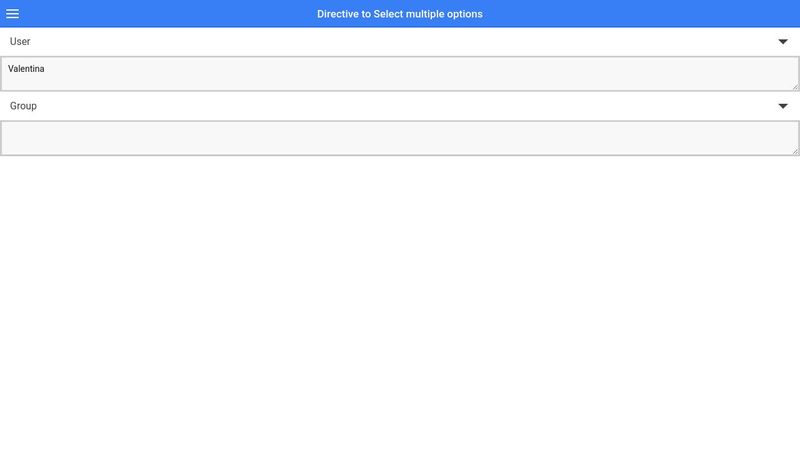 Ionic Directive to Select multiple options