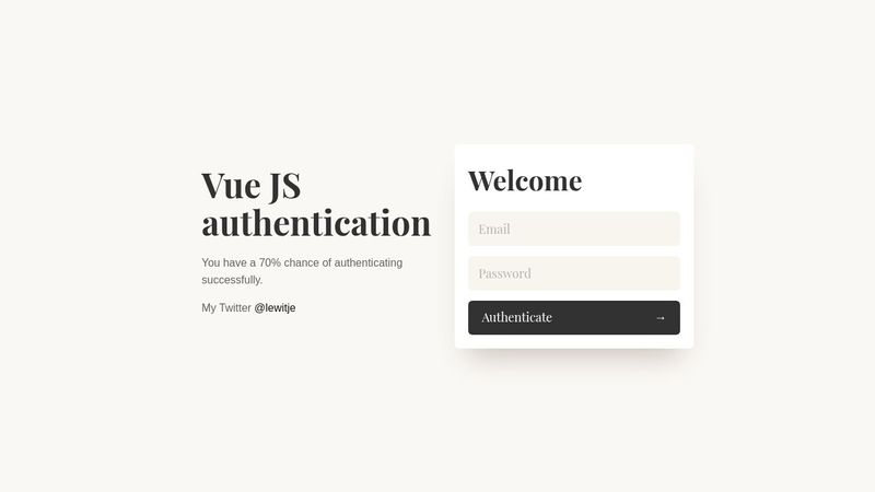 Vue JS authentication