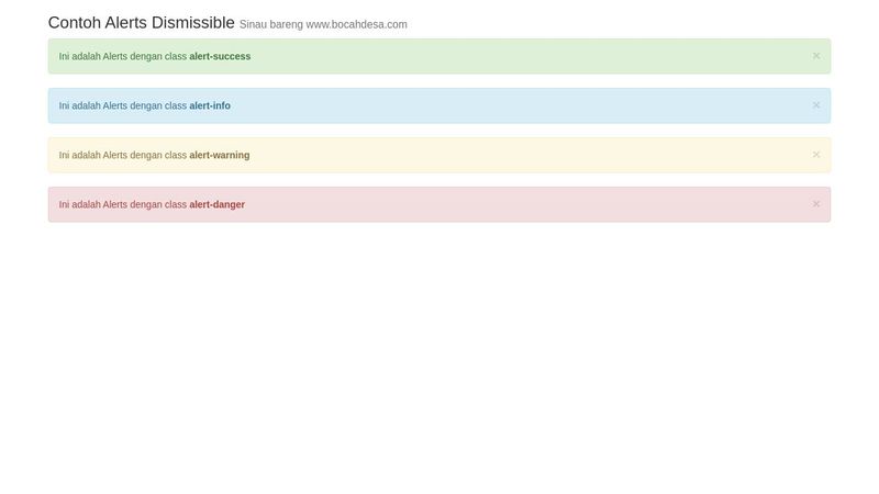 Alert Dismissible Bootstrap 3