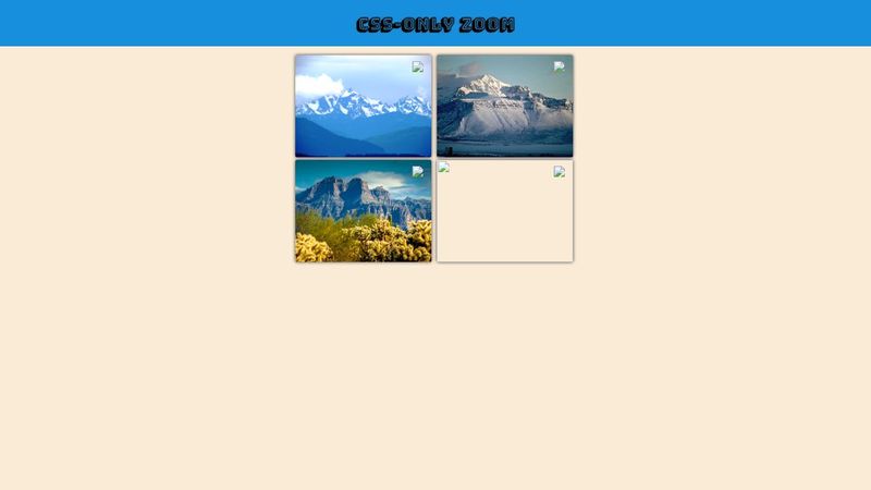 Image Zoom with CSS.
