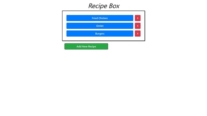 AngularJS Recipe Box