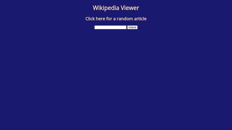 Wikipedia Viewer(jQuery)