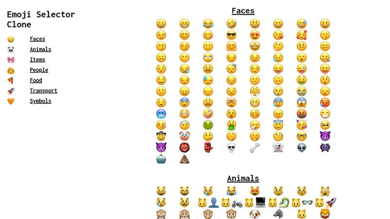 Emoji Selector Clone