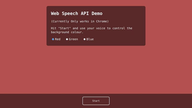 Web Speech API Demo