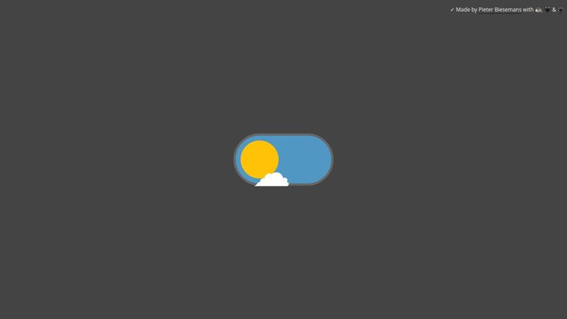 Pure CSS responsive day/night toggle