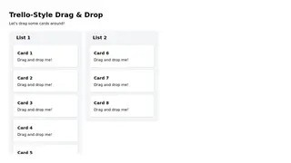 Trello-style React Drag and Drop Lists