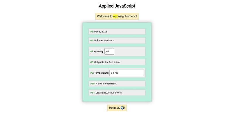 🔒 Applied JavaScript Activity - sol