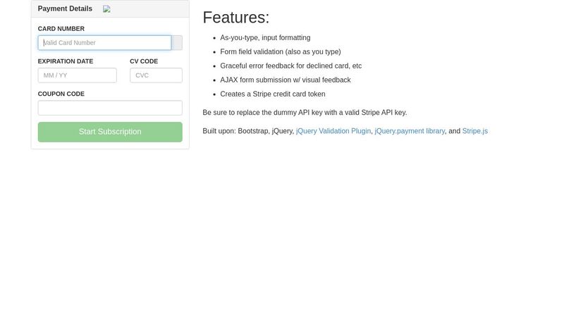Credit card validation.