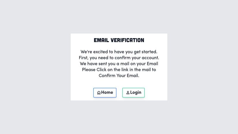Email Verification Page Tailwind Responsive