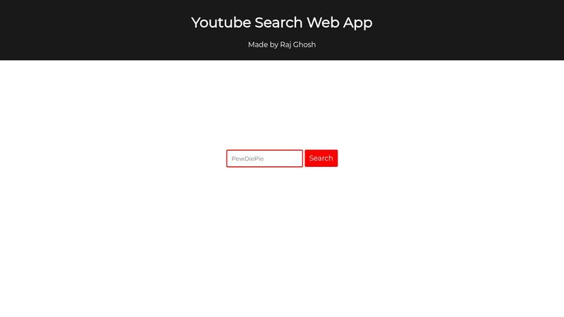 Youtube Search Web App