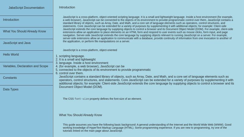 Technical Documentation Page