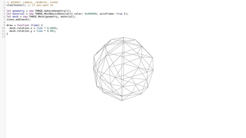 Three.js editor