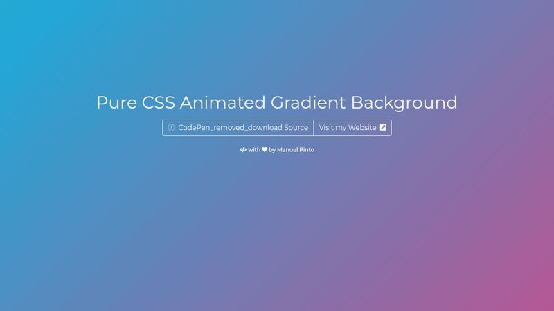 Pure CSS Gradient Background Animation