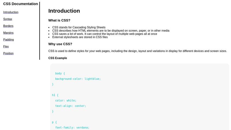 Technical Documentation Page