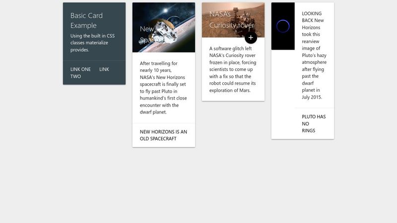 Cards - Materialize CSS