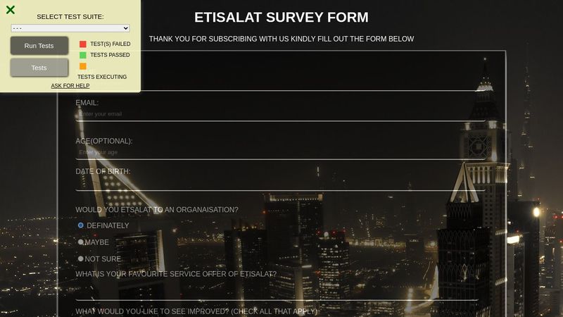simple survey form