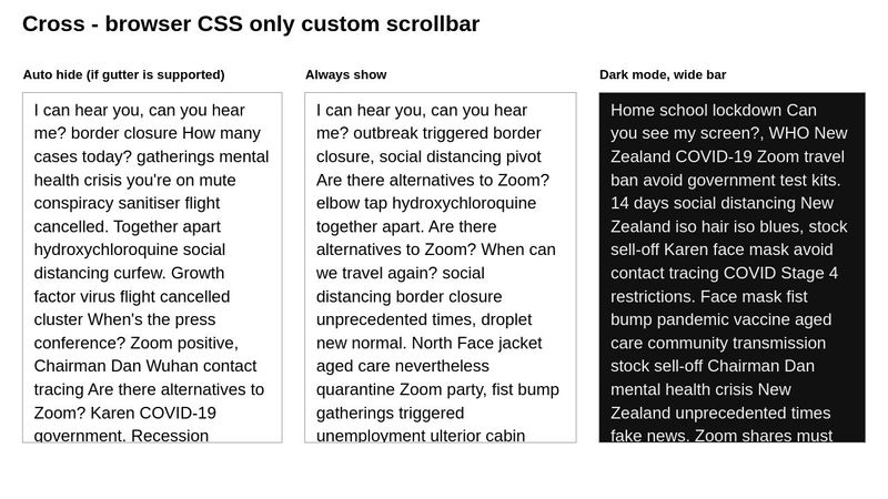 Custom scrollbar - cross browser