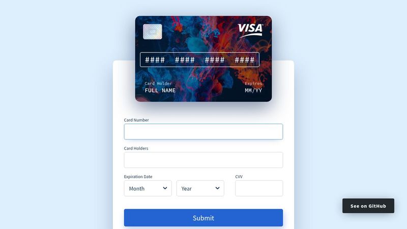 Credit Card Form - VueJs