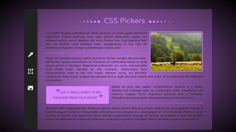 Pickers - CSS