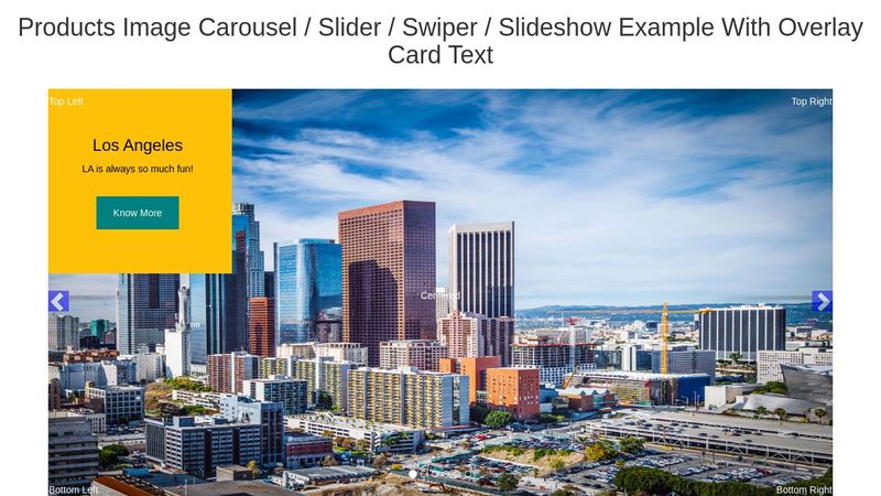 Products Image Carousel / Slider / Swiper / Slideshow Example With ...