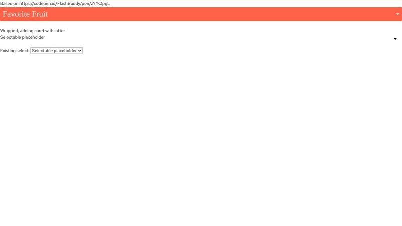 Form select with :after custom caret