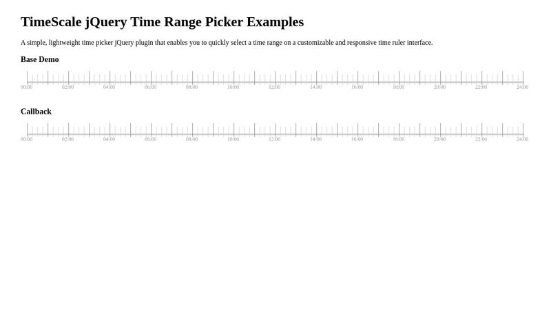 TimeScale jQuery Time Range Picker