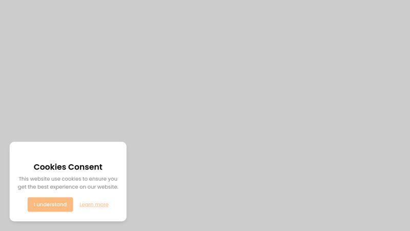 Cookie Consent Box Using Html Css And Javascript