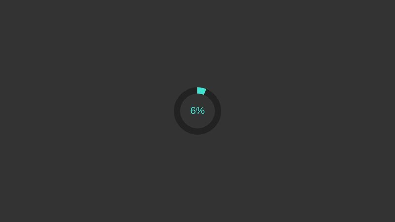 Percentage Loading Spinner