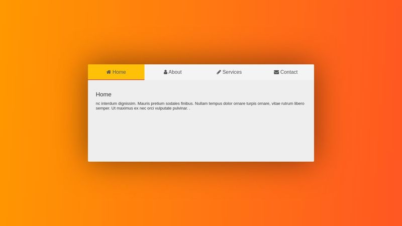 simple pure css tab for website