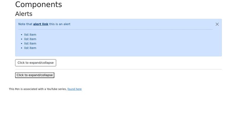 Getting Started with Bootstrap 5 - YouTube series Pen - Components 2