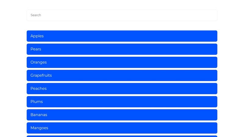 Instant Search JavaScript