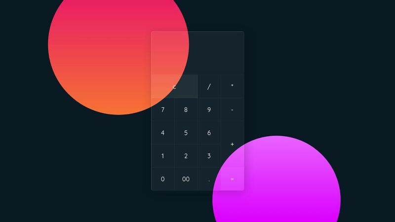 Glassmorph JS Calculator