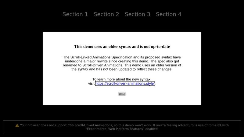 Scroll-Linked Animations: Counter and Snap Points with Navigation Controls [variant 2] (@scroll ...
