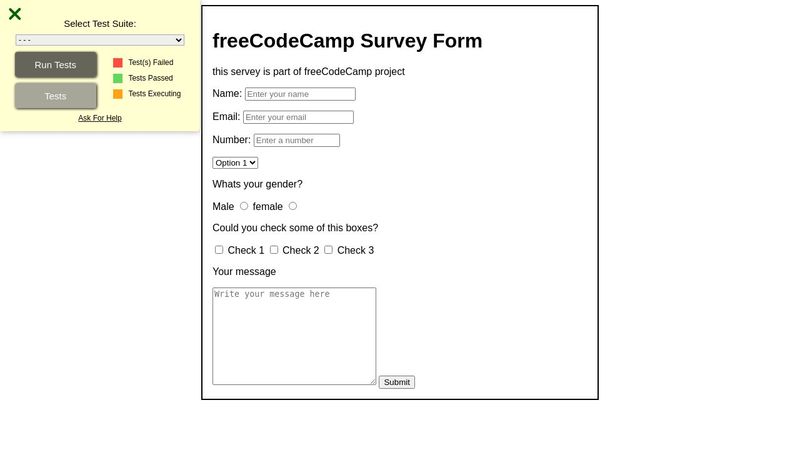 simple survey form