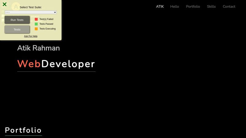 CodePen Home freeCodeCamp - Build a Personal Portfolio Webpage (Atik)