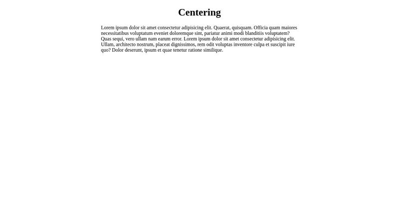 Day-1 Centering an html element using margin auto
