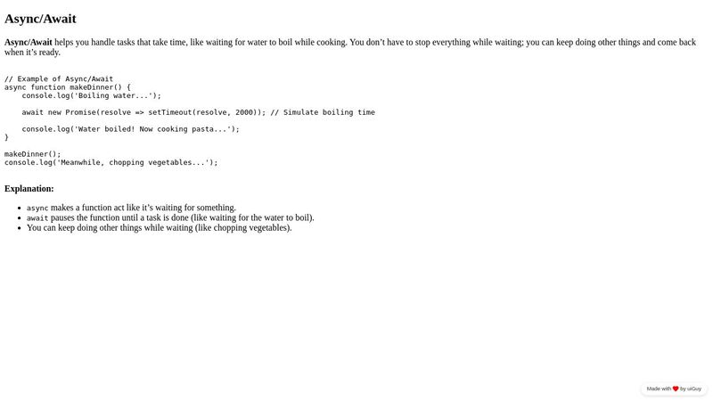 Concept: Async/Await