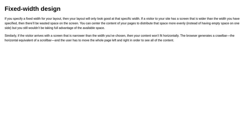 LearnDesign: Introduction "Fixed-width layout"