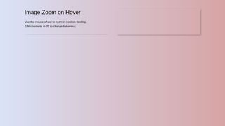 Image Zoom on Hover
