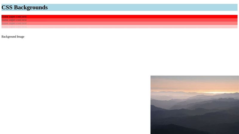 CSS Backgrounds