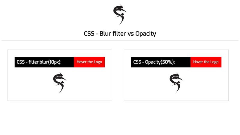CSS - Blur Filter vs Opacity