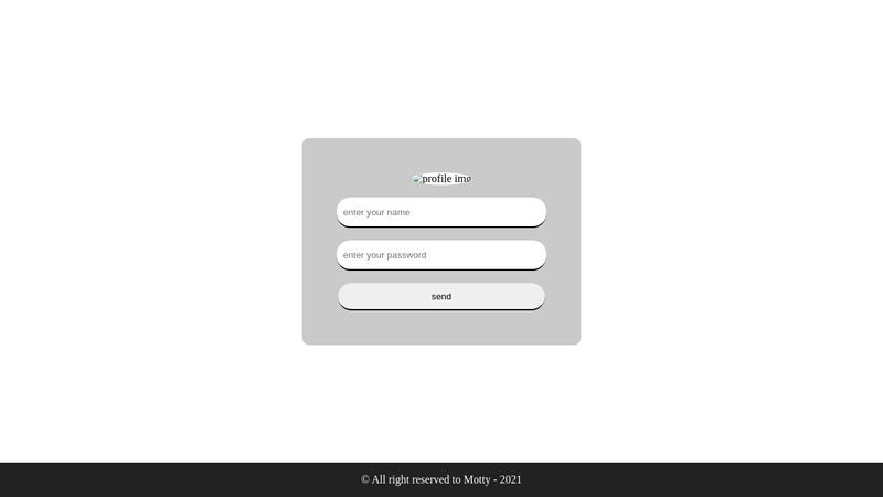 basic login page - html + css